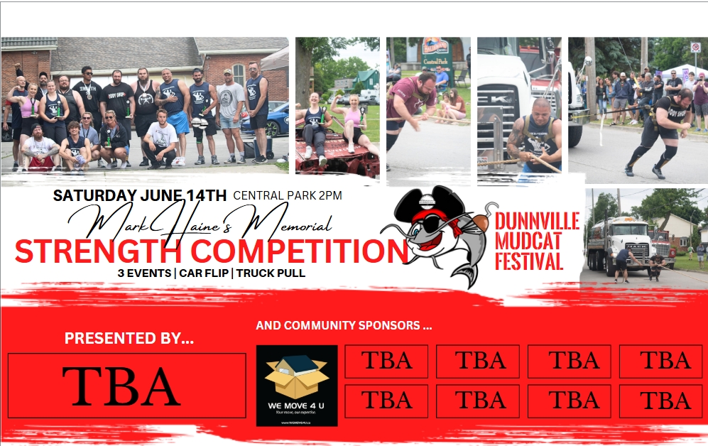 2025 – Strength Competition – Sponsor Package – DUNNVILLE MUDCAT FESTIVAL